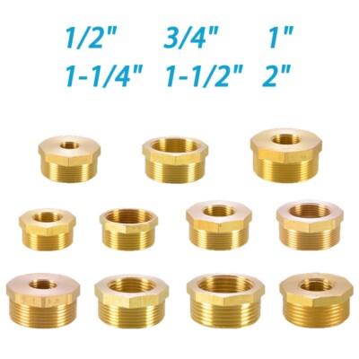 Brass Bsp Reducer Bushing Male To Female Adaptor 1/2" 3/4" 1" 1-1/4" 1 ...