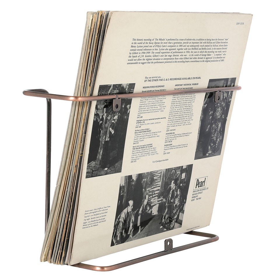 Metal Wall Mounted Vinyl LP Record Display Rack, Album Storage Holder ...