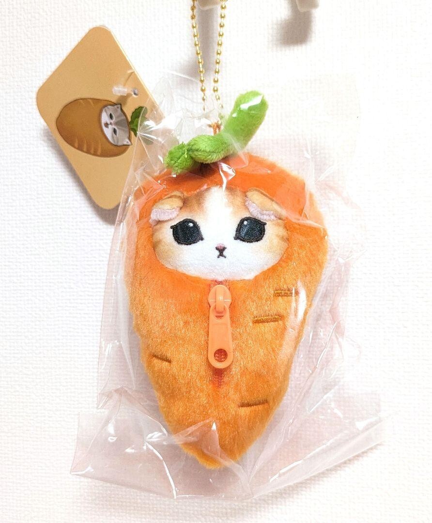 mofusand Cat Plush doll Mascot Keychain mofu mofu Marche Carrot Japan ...