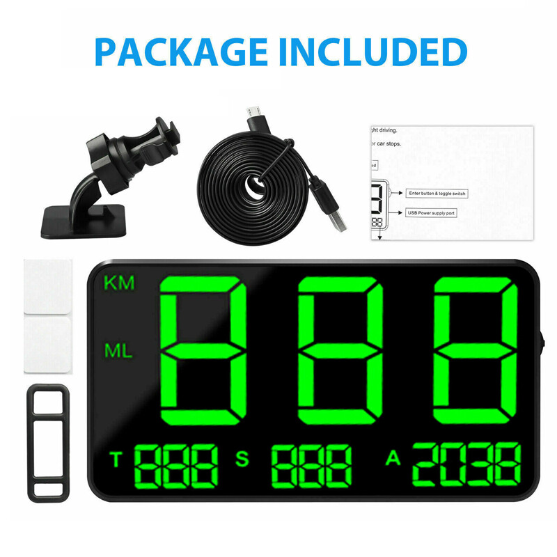 Universal Digital Car Motorcycle GPS Speedometer Speed Display KM/h MPH ...