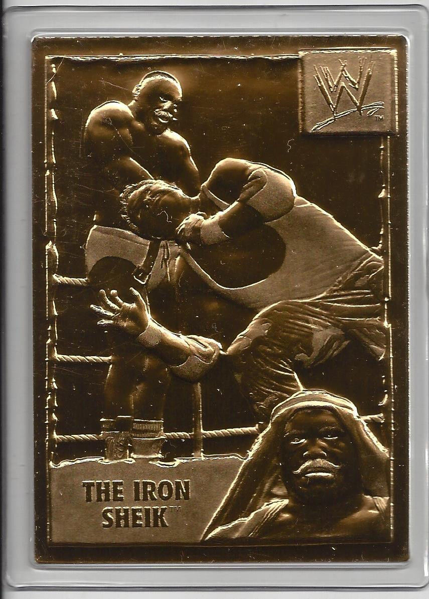 The Iron Sheik 2002 Danbury Mint WWE Wrestling 22Kt Gold Card # 20 | eBay