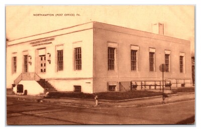 1930s- Northhampton Post Office - Northhampton, Pennsylvania Postcard ...