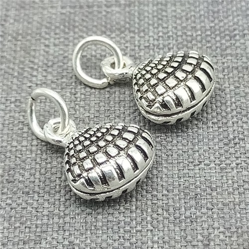 4 Sterling Silver Shell Charms 2-sided 925 Silver Seashell Small ...