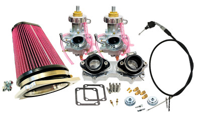 Banshee Stock Carbs Complete Kit Pro Flow Mikuni Style Carb Billet ...