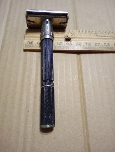 Vintage Gillette Black Beauty - Super 1-9 Adjustable Safety Razor-USED ...