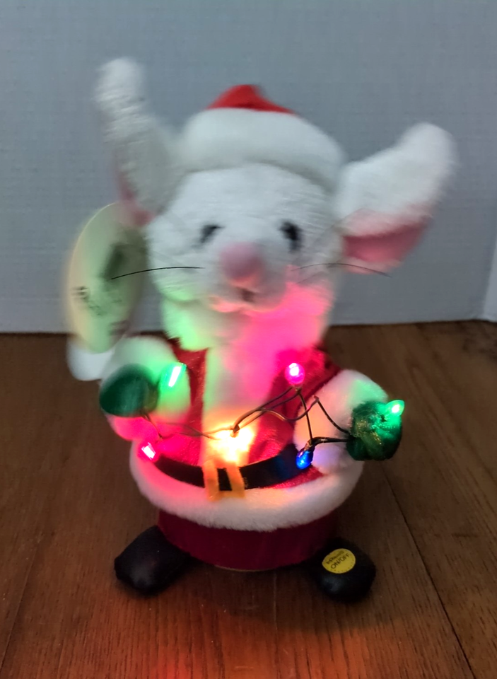 HOLIDAY PALS Dancing Singing Mouse Santa w/tags Sings Dances Lights Up 2003 | eBay