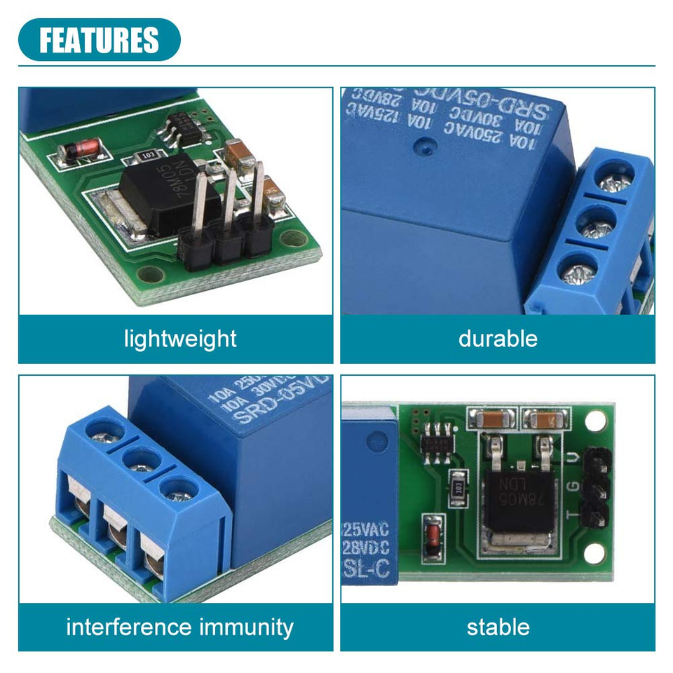 Latch Relay, Mini 6-24V Toggle Relay Flip Flop Module Bistable Self ...