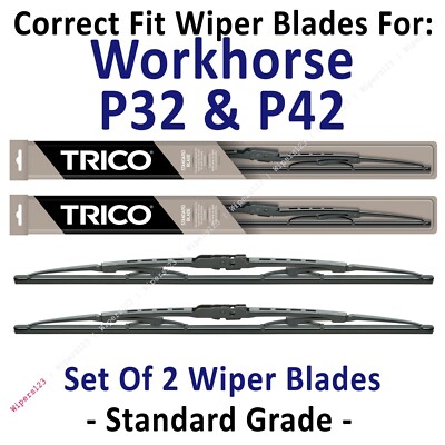 Wiper Blades 2-Pack Standard - fit 1999-2002 Workhorse P32 P42 ...