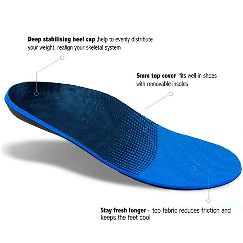 Orthotic Insoles Plantar Fasciitis Arch Support Flat Feet Foot Inserts ...