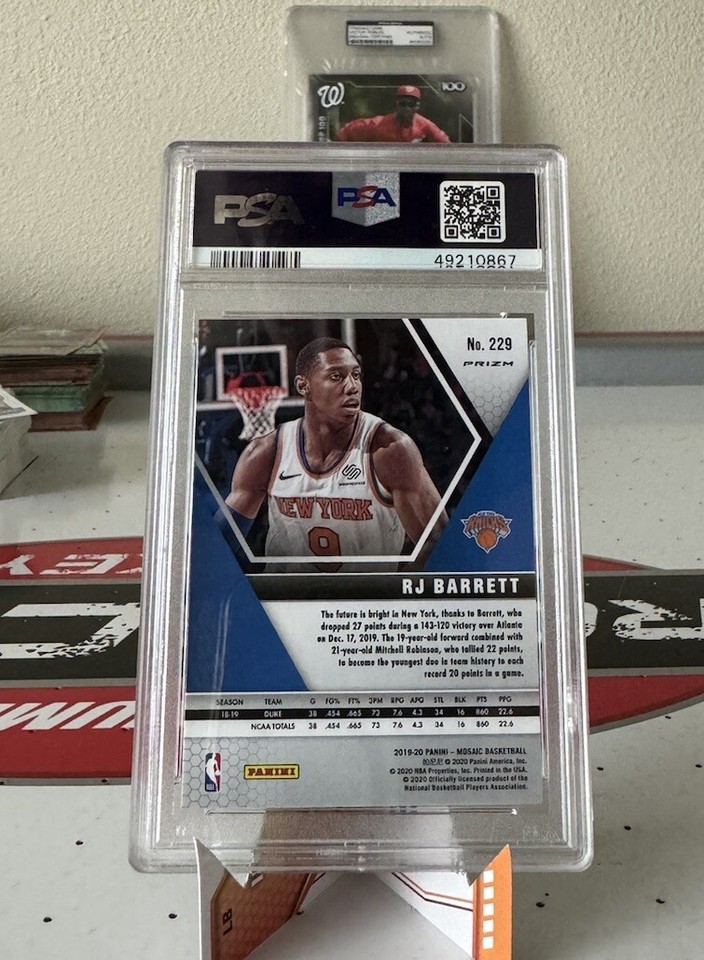 2019 Panini Mosaic Rj Barrett silver PSA 9 RC MINT | eBay