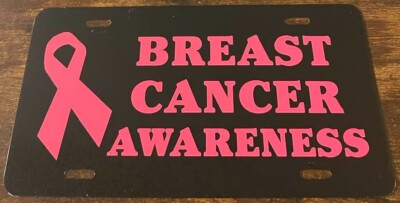 Breast Cancer Awareness Booster License Plate Pink Ribbon Survivor | eBay