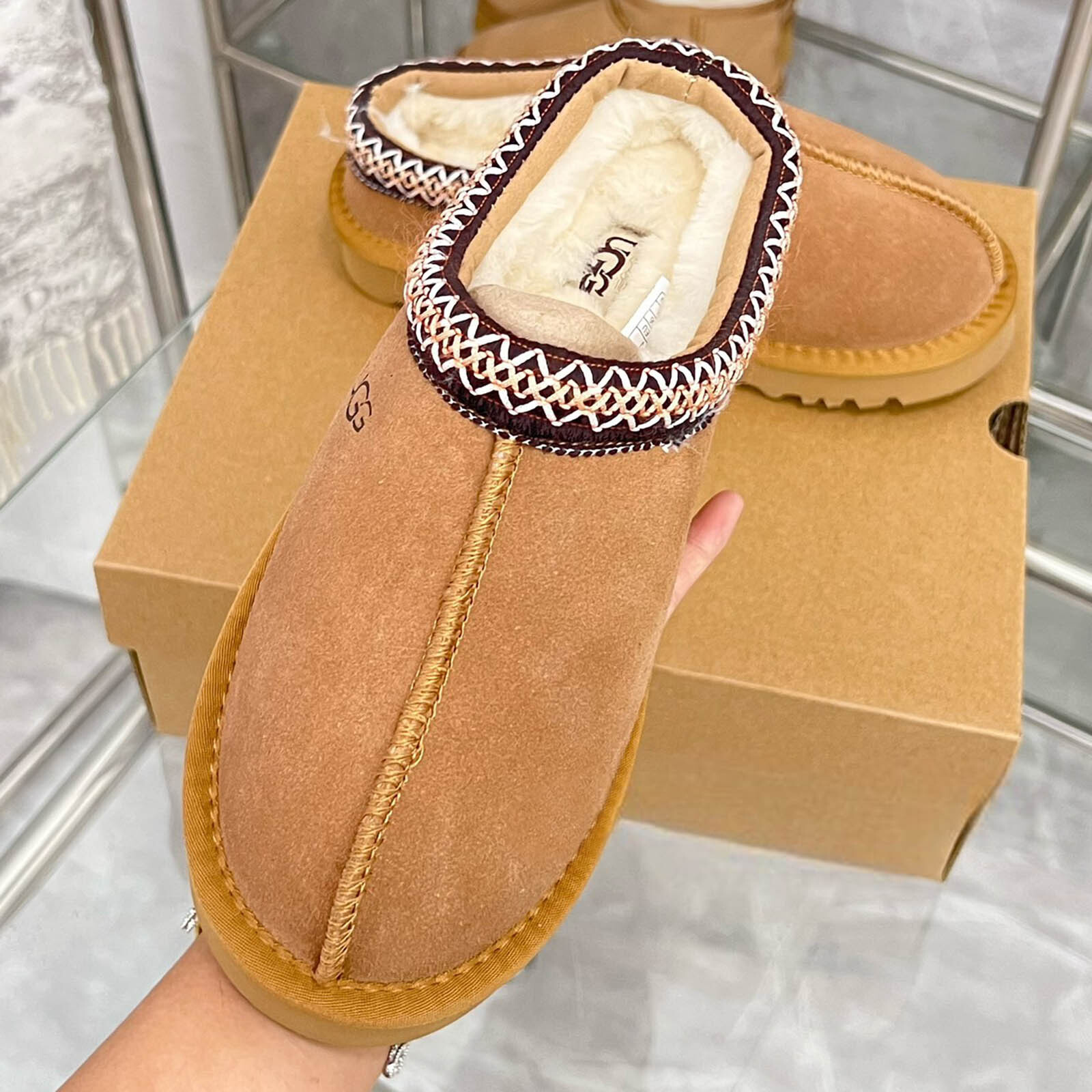 Comfortable Women's UGG Tasman Chestnut Shoes Slippers Sandals 5955 ...