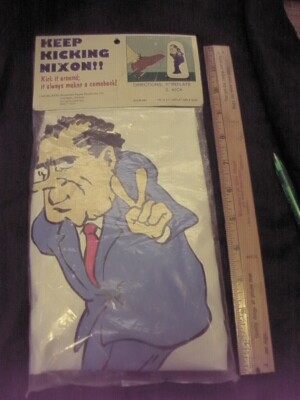 1982 rare 1st KEEP KICKING NIXON Inflatable "...It always makes a ...