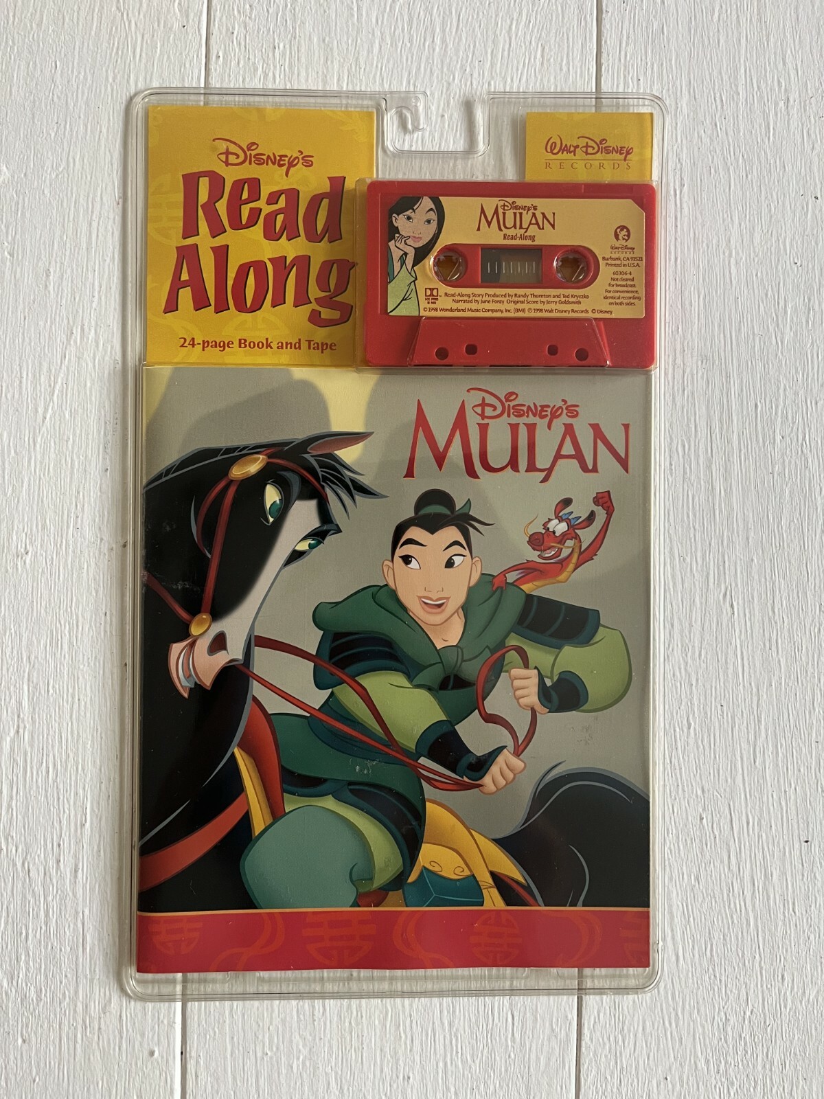 Disney Mulan Read-Along Cassette & Book Included 1998 - ORIGINAL ...