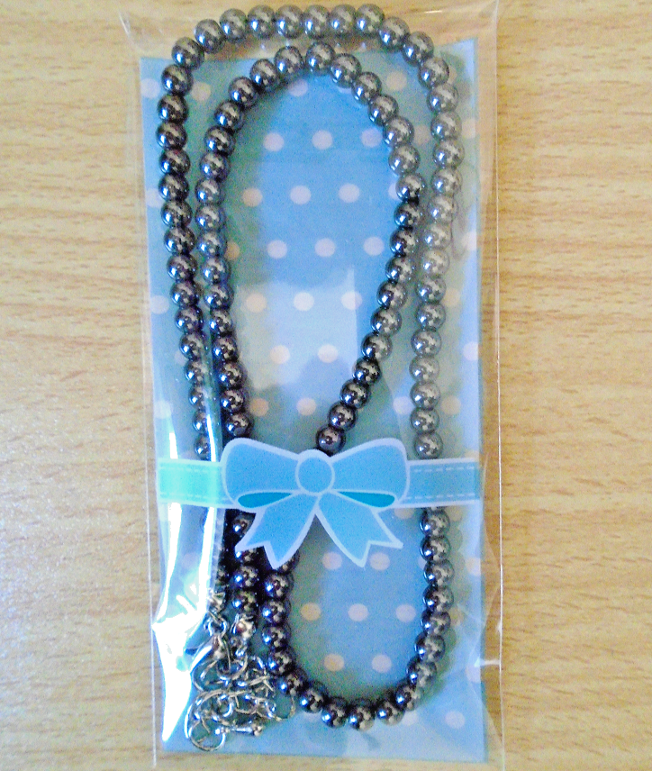 Black Stone Natural Hematite Necklace String Strand Elegant Handmade ...