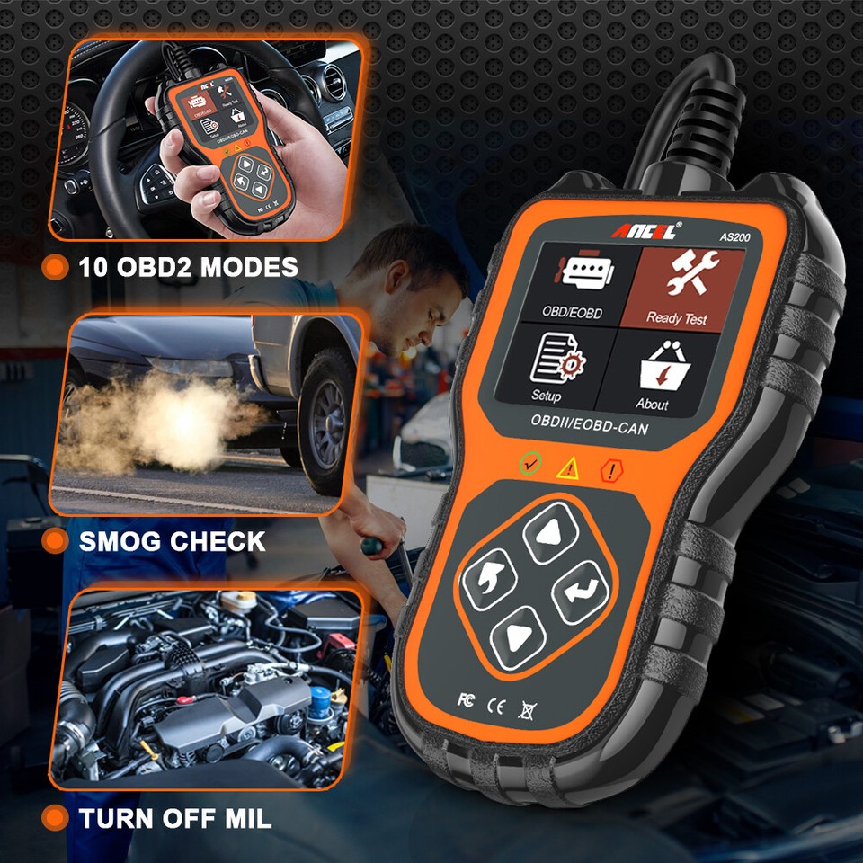 ANCEL AS200 EOBD OBD2 Auto Scanner Diagnostic Tool Car Engine Fault ...