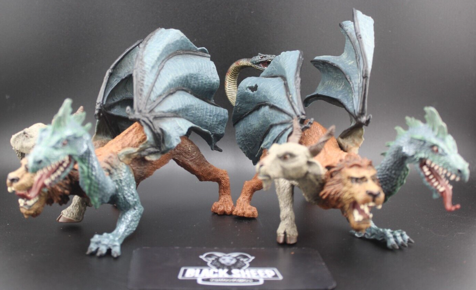 (2) 2008 Chimera Mythical Realms Action Figure Safari Ltd Toy Dragon ...