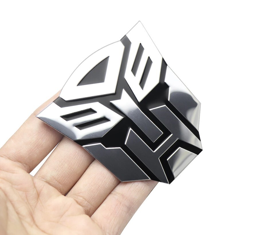 3D TRANSFORMERS Autobot Car Badge Emblem Sticker Aluminium 70mm Decal ...