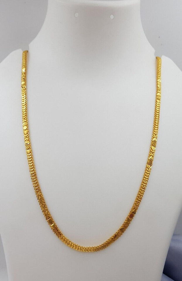 Dubai Handmade Gold Chain 22K Men Premium Gold Jewelry Both Side ...