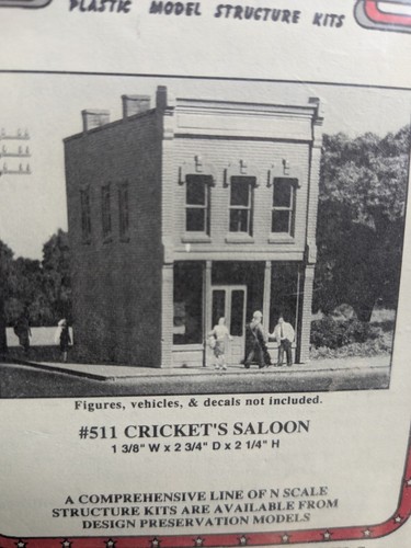 N scale Woodland Scenics DPM # 511 CRICKET'S SALOON Vintage structure ...