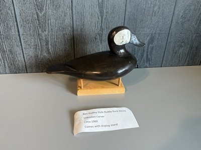 Vintage Decoy Duck Hunting Ruddy Duck American Wood Carved Bird Dudley ...