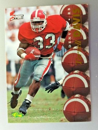 1995 CLASSIC TERRELL DAVIS 5-SPORT ROOKIE CARD#91 NM-MT DENVER BRONCOS ...