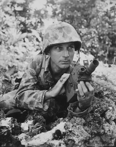 WWII B&W Photo US Marine Combat Cameraman WW2 World War Two USMC / 1154 ...