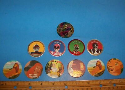 Pogs Power Rangers ( 4 ) Power Disc ( 1 ) Disney ( 6 ) Vintage 1994 | eBay