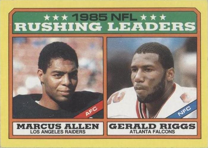 1986 Topps Gerald Riggs Marcus Allen #227 for sale | eBay