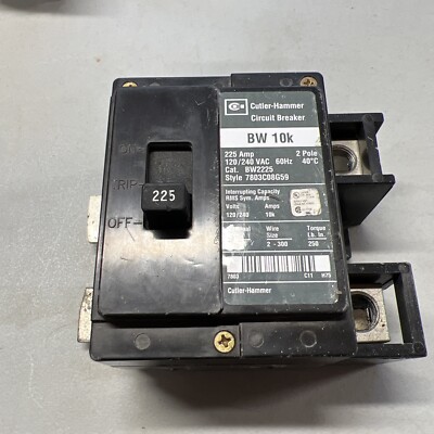 Eaton Cutler Hammer 225 Amp 2 Pole BW 10K 120/240 Main Breaker | eBay