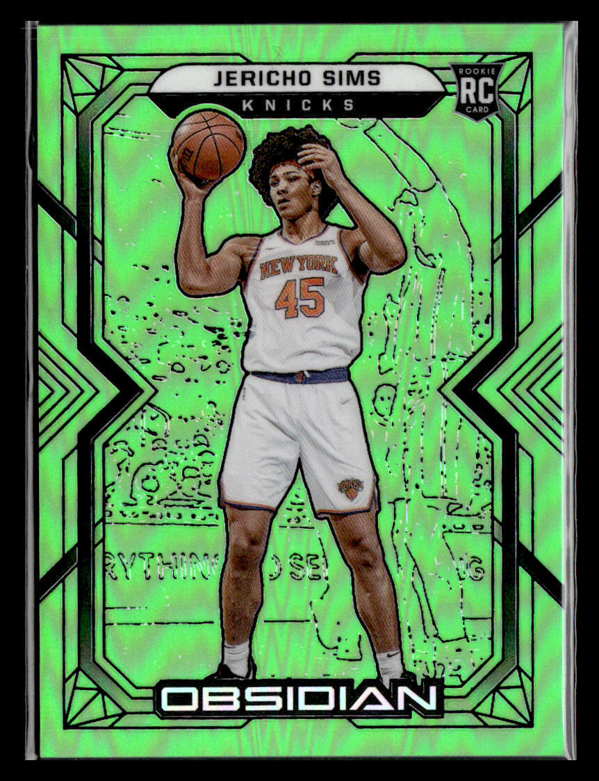 2021-22 Panini Obsidian #196 Jericho Sims Electric Etch Green Flood ...