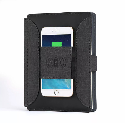 Portfolio Phone Wireless Charging Padfolio Portable Notebook Organizer ...