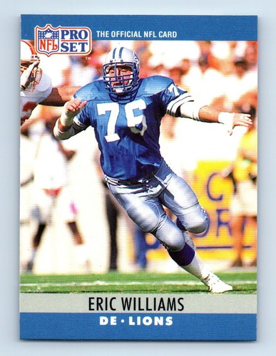 1990 Pro Set Eric Williams Rookie Detroit Lions #105 | eBay