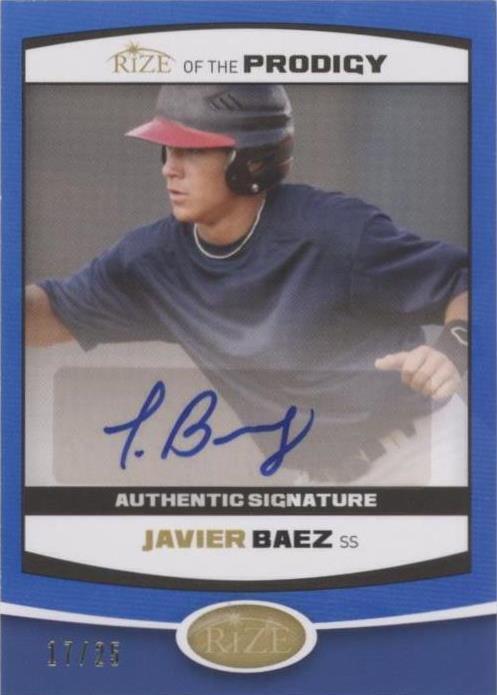 2012 Leaf Rize Draft - Of the Prodigy Javier Báez #PRO-3 Blue ...