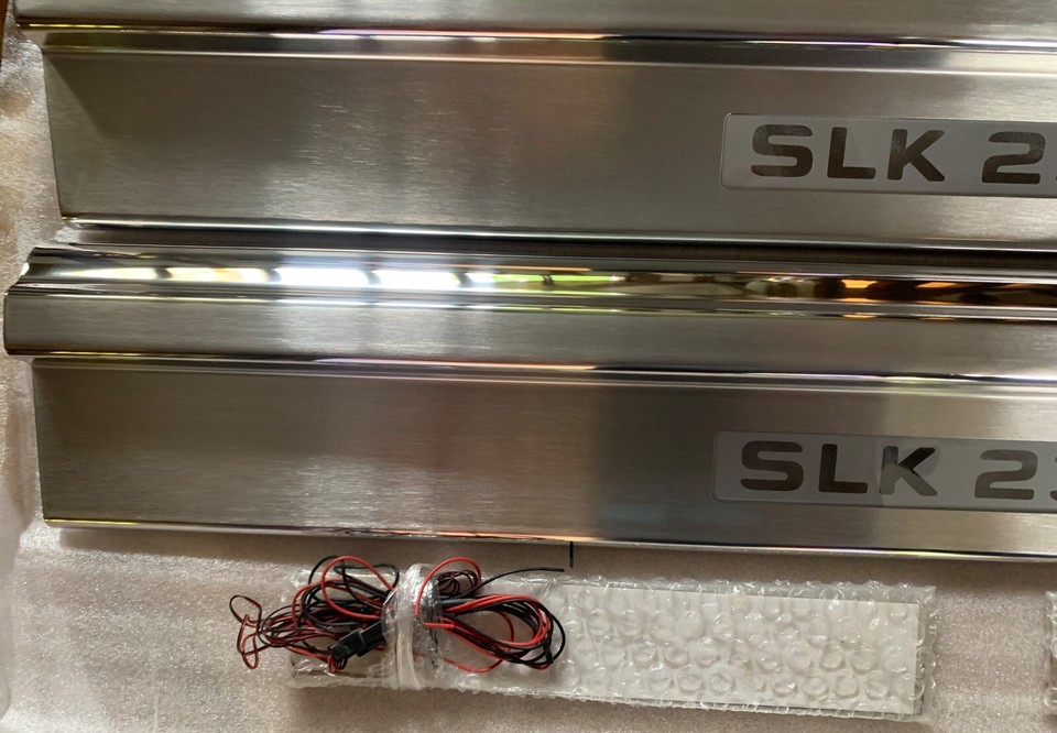 Mercedes SLK R170 Illuminated Sill Kick Plates SLK 230K Logo | eBay