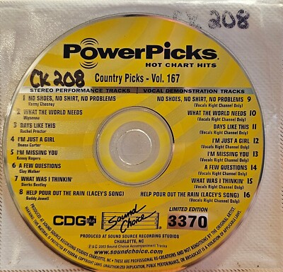 SC3370 POWER PICKS HITS SOUND CHOICE KARAOKE CDG HARD | eBay