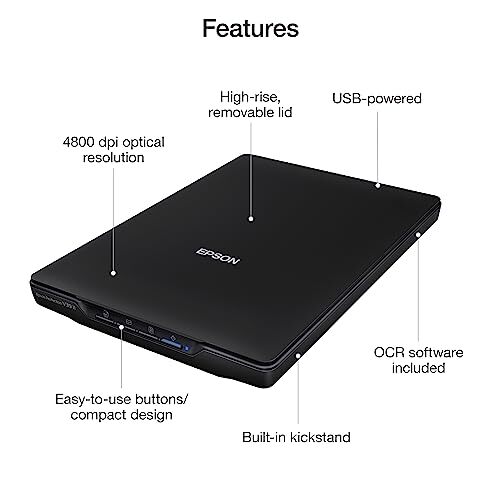 Epson B11B268201 Perfection V39 II Flatbed Portable Photo Scanner ...