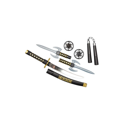 6pc Ninja Weapon Set Kids Toy Weapon Fancy Dress Ninjas Martial Arts ...