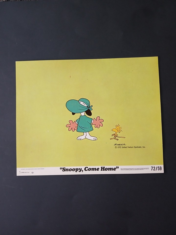 1972 Vintage Pair (2) SNOOPY,COME HOME Peanuts Movie Lobby Cards ...
