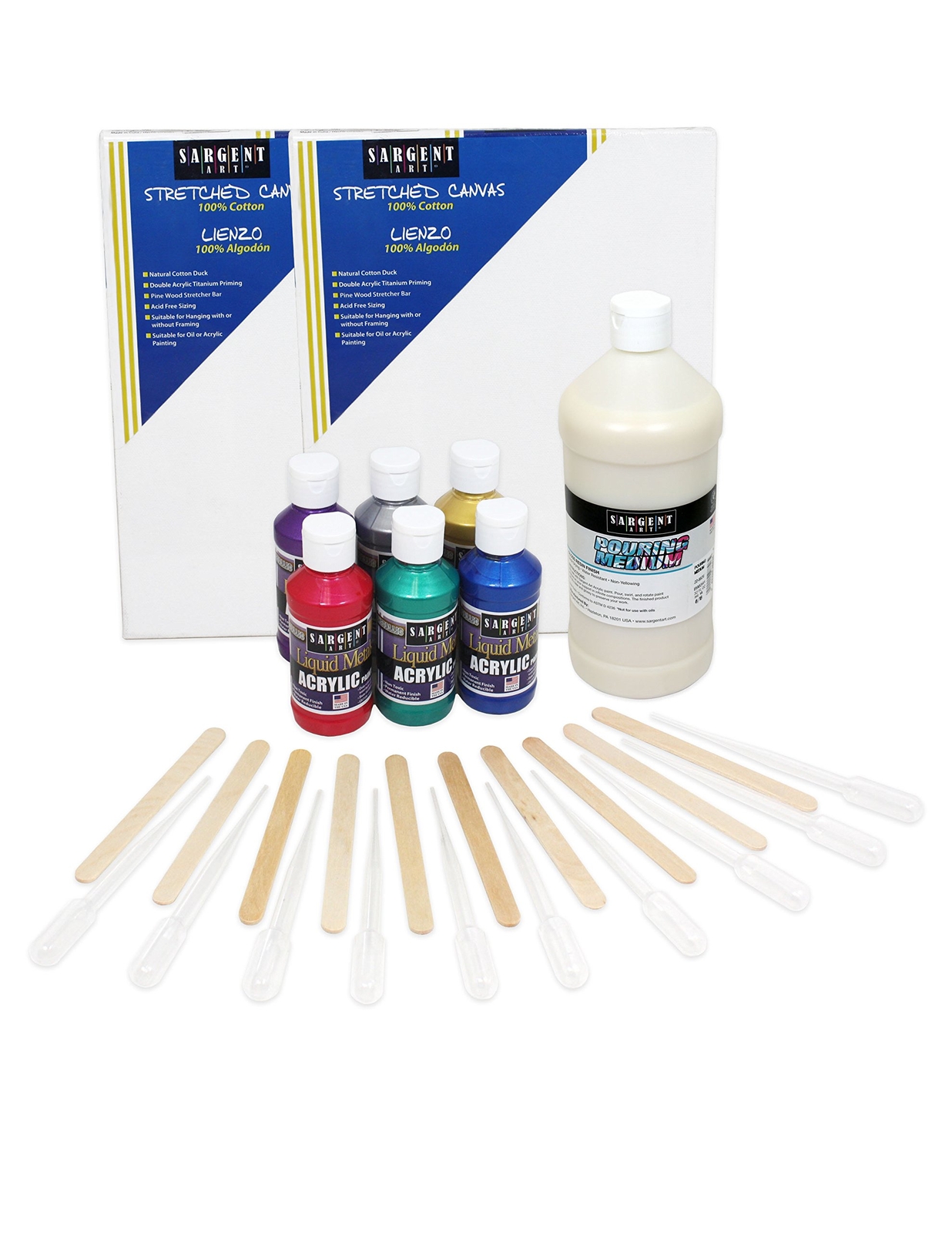 Sargent Art Acrylic Paint Pouring Kit, Assorted | eBay