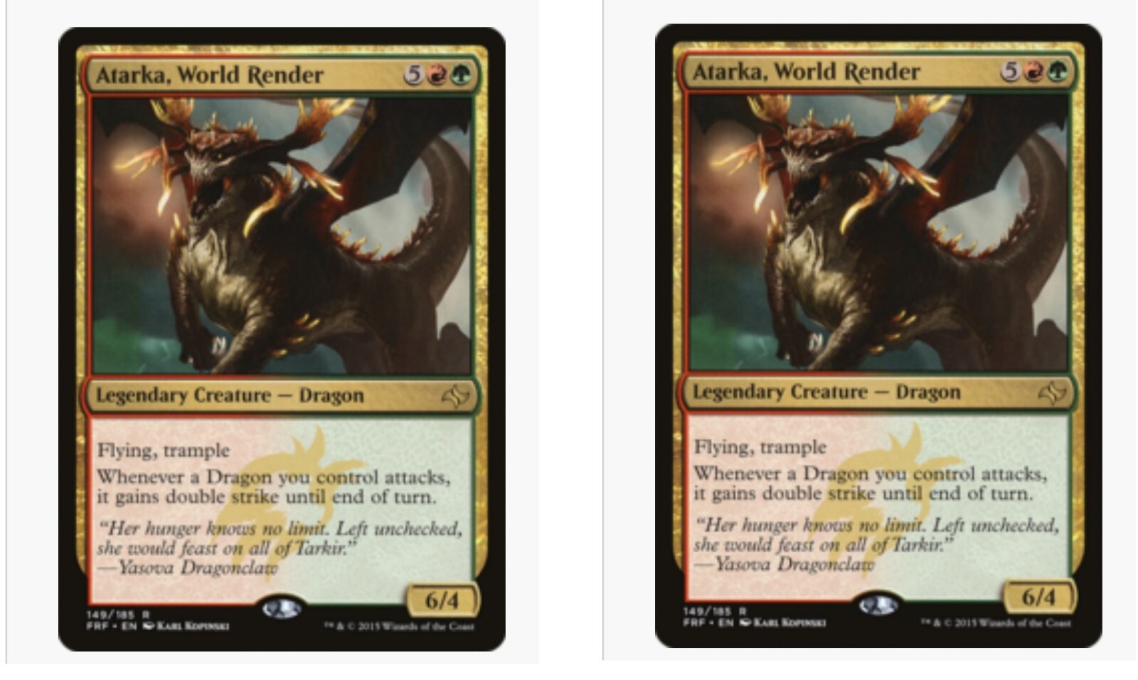 ATARKA WORLD RENDER x2+ 10 random rares! mtg rare gift | eBay