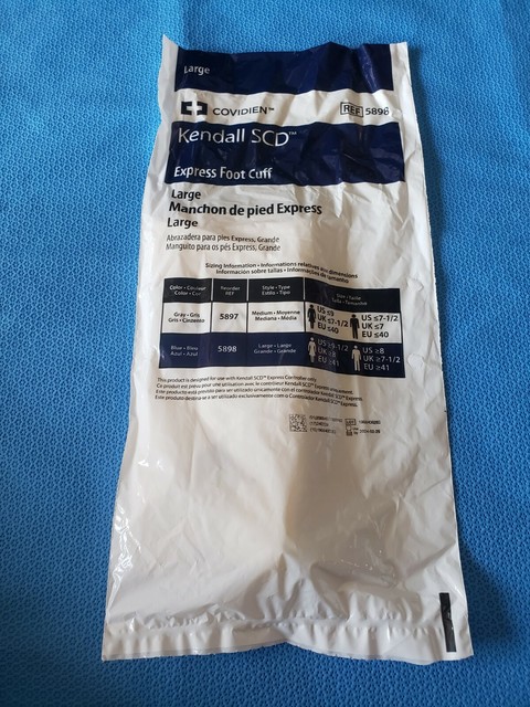 Covidien 5898 Kendall SCD Express Foot Cuff Large for sale online | eBay