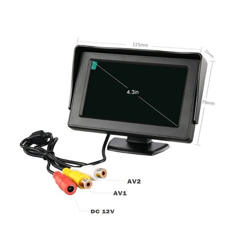 DC 9V-24V 4.3 Inch Car Rearview Monitor Kit TFT LCD Car Rear View ...