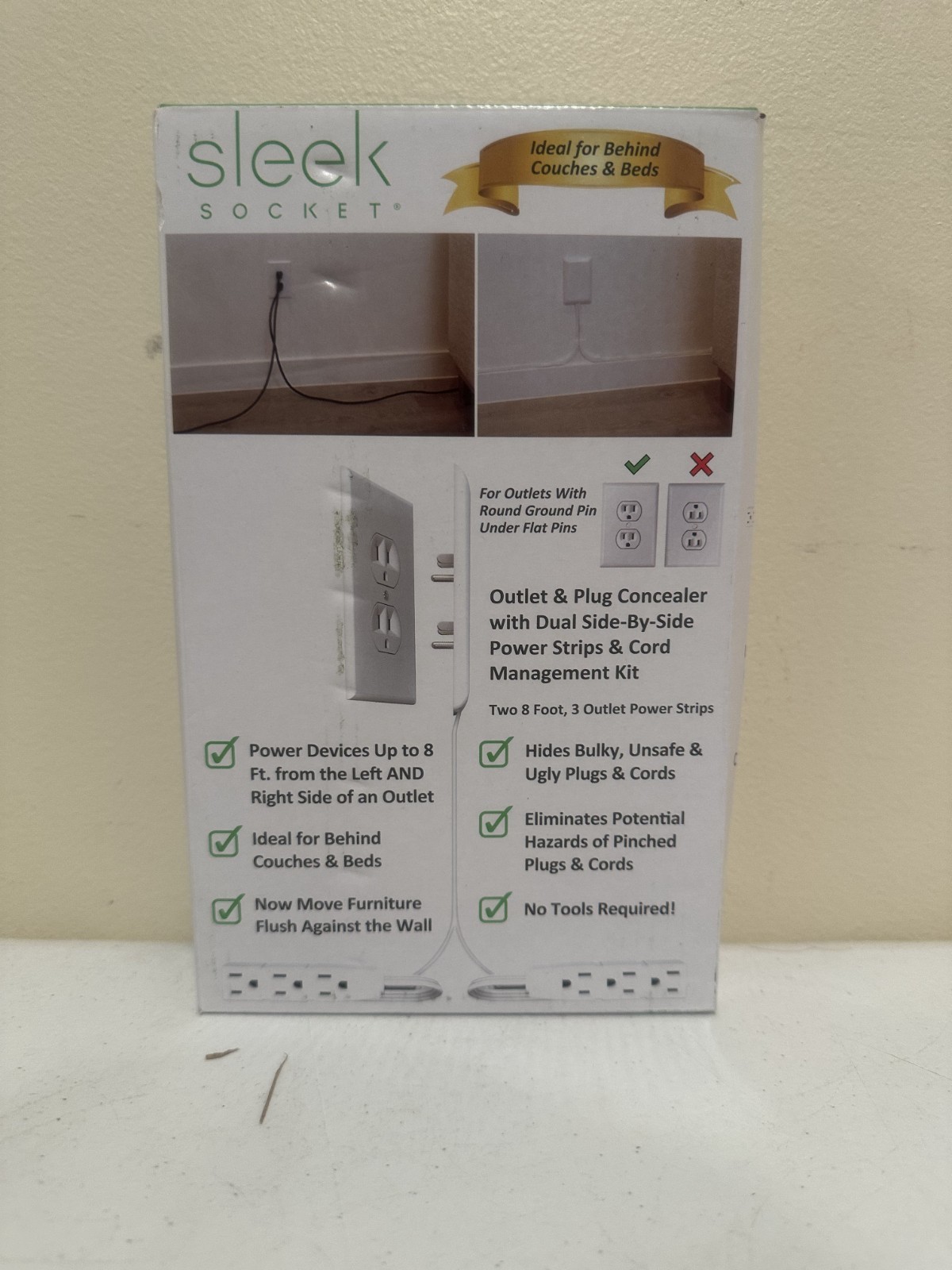 Sleek Socket Ultra-Thin Electrical Outlet Cover & Power Strip Kit | eBay