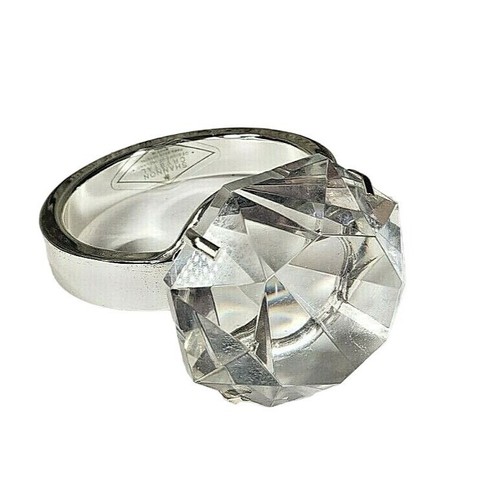 Shannon Crystal Designs Of Ireland Large Glass Diamond Ring Paperweight ...
