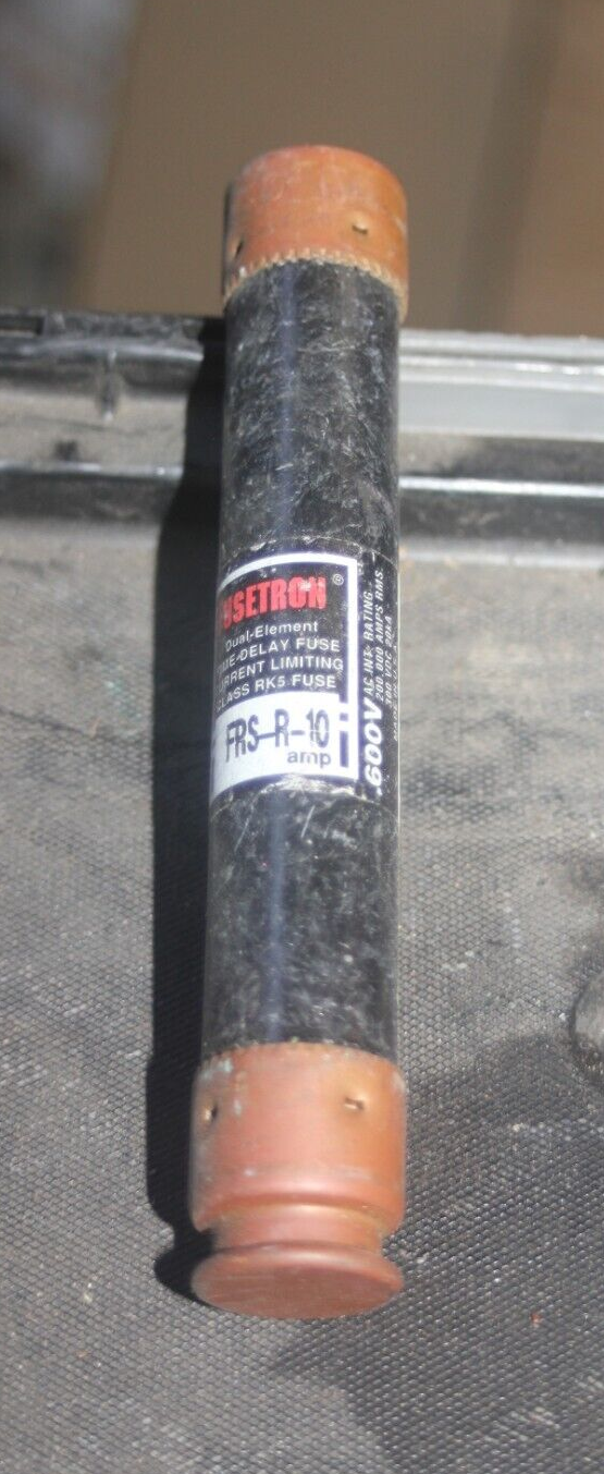 Fusetron FRS-R-10 Vintage Cartridge Fuses 10A Dual Element Time Delay ...