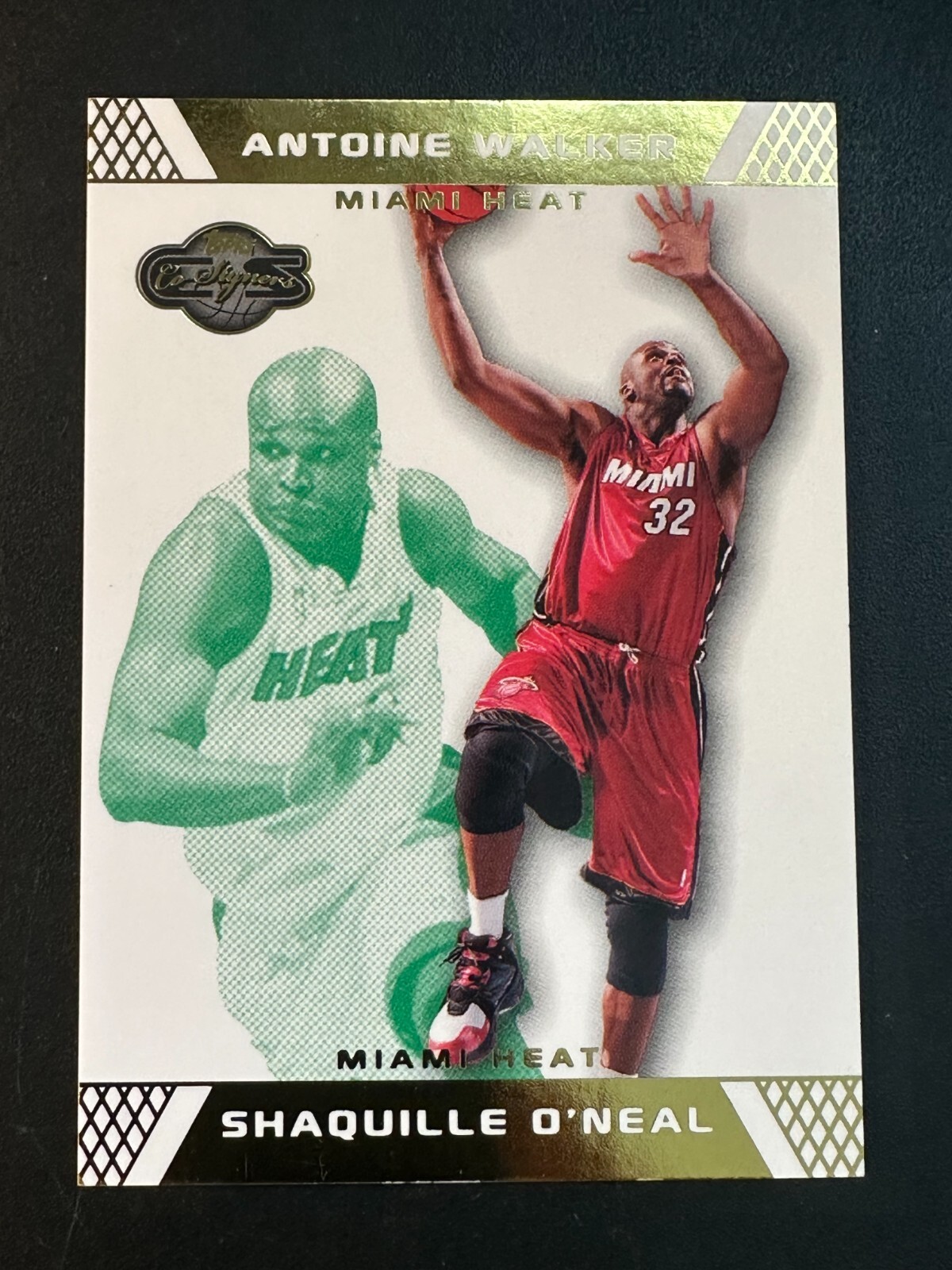 2007-08 Topps Co-Signers - Gold Green #26 Shaquille O'Neal, Antoine ...