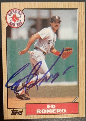 Ed Romero Autographed 1987 Topps Boston Red Sox Baseball Card #675 | eBay