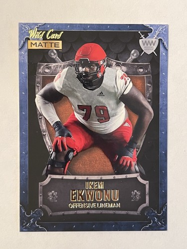 2022 Wild Card MATTE - Weekend Warriors Ikem Ekwonu #WW-20 White-Cobalt ...