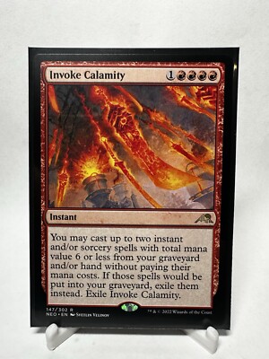 1x single INVOKE CALAMITY MTG Magic Cards NM-M KAMIGAWA NEON DYNASTY ...
